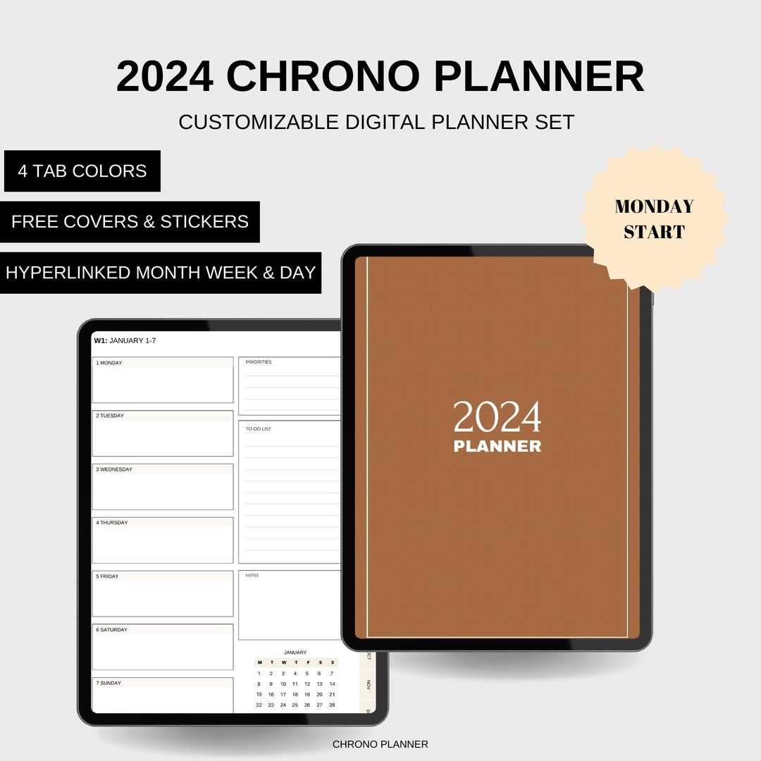 2024 Ultimate Digital Planner, Dated Monthly, Weekly Daily Hyperlinked ...