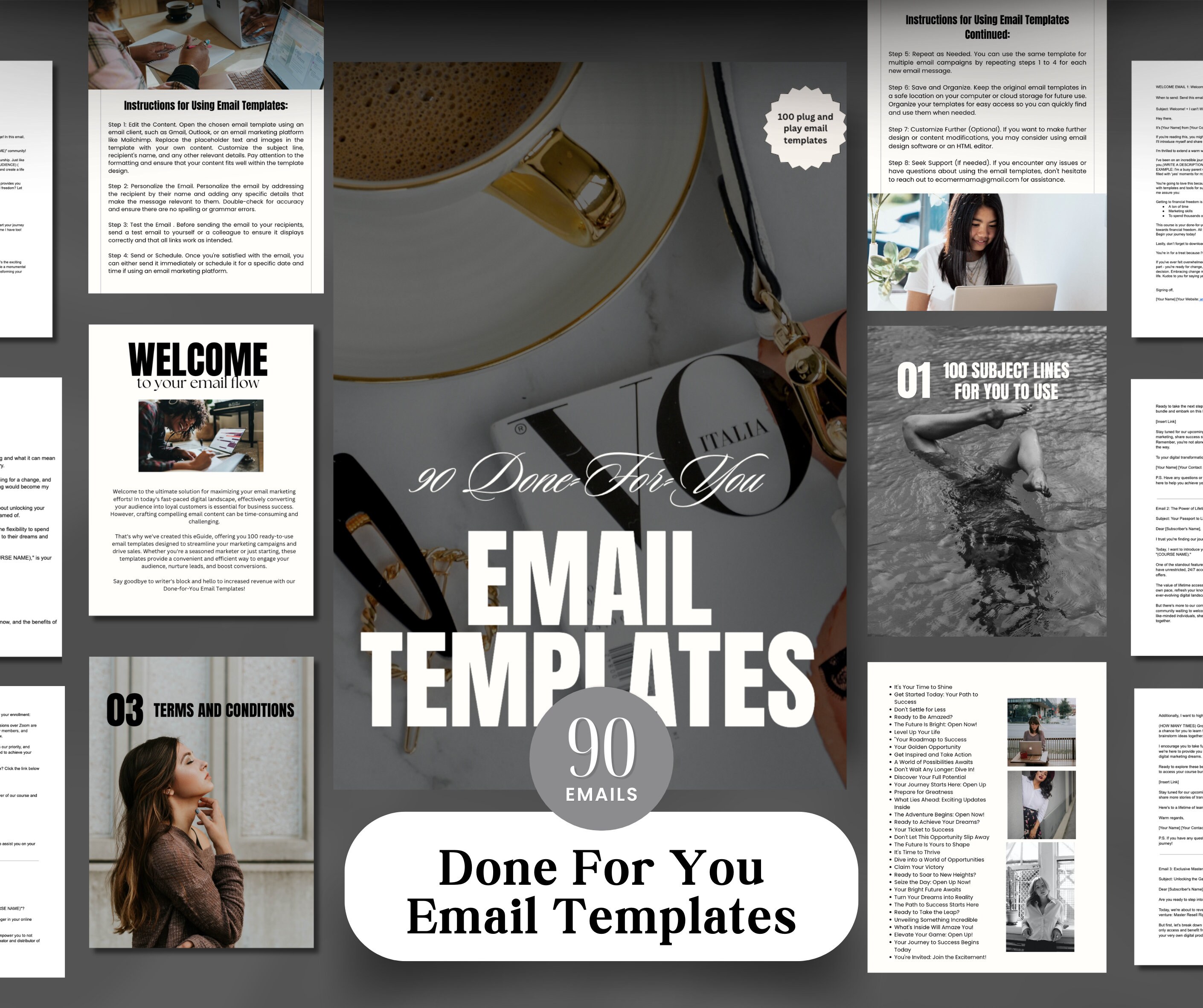 90 Done for You Email Templates With MRR Master Resell Rights PLR MRR ...