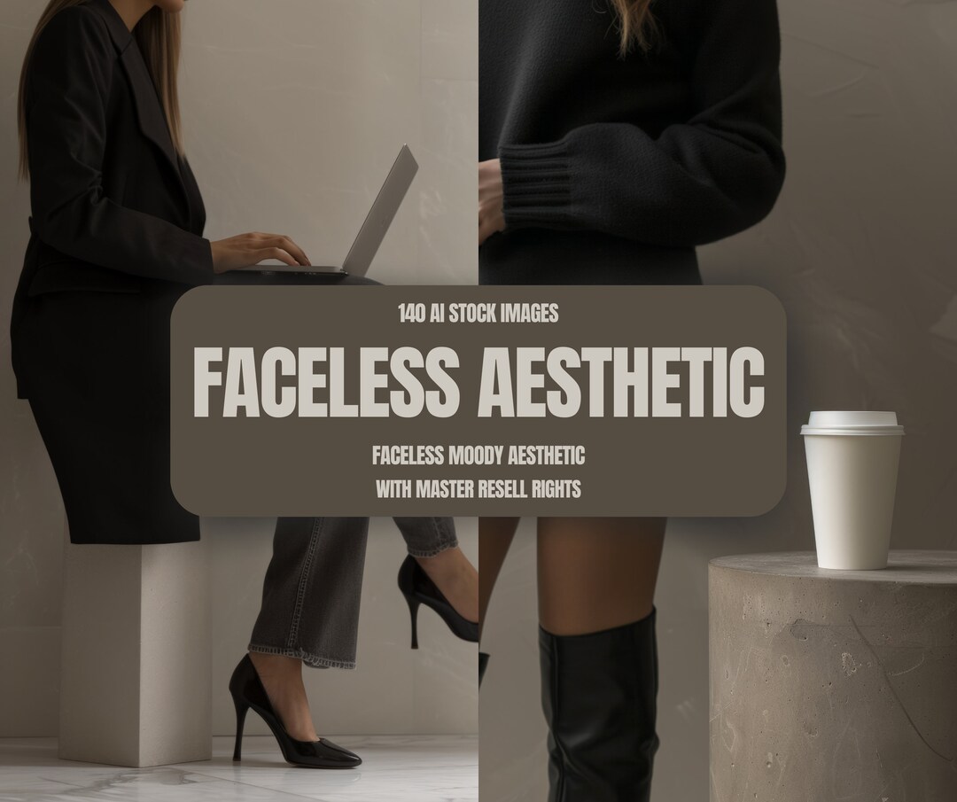 140 Faceless AI Marketing Stock Images Bundle With MRRPLR Stock Images ...