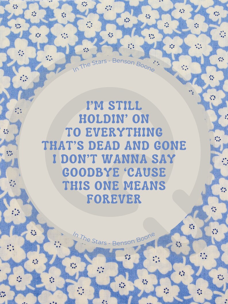 Benson Boone Lyric Posters Pack of 4 Downloadable Print Bundle - Etsy