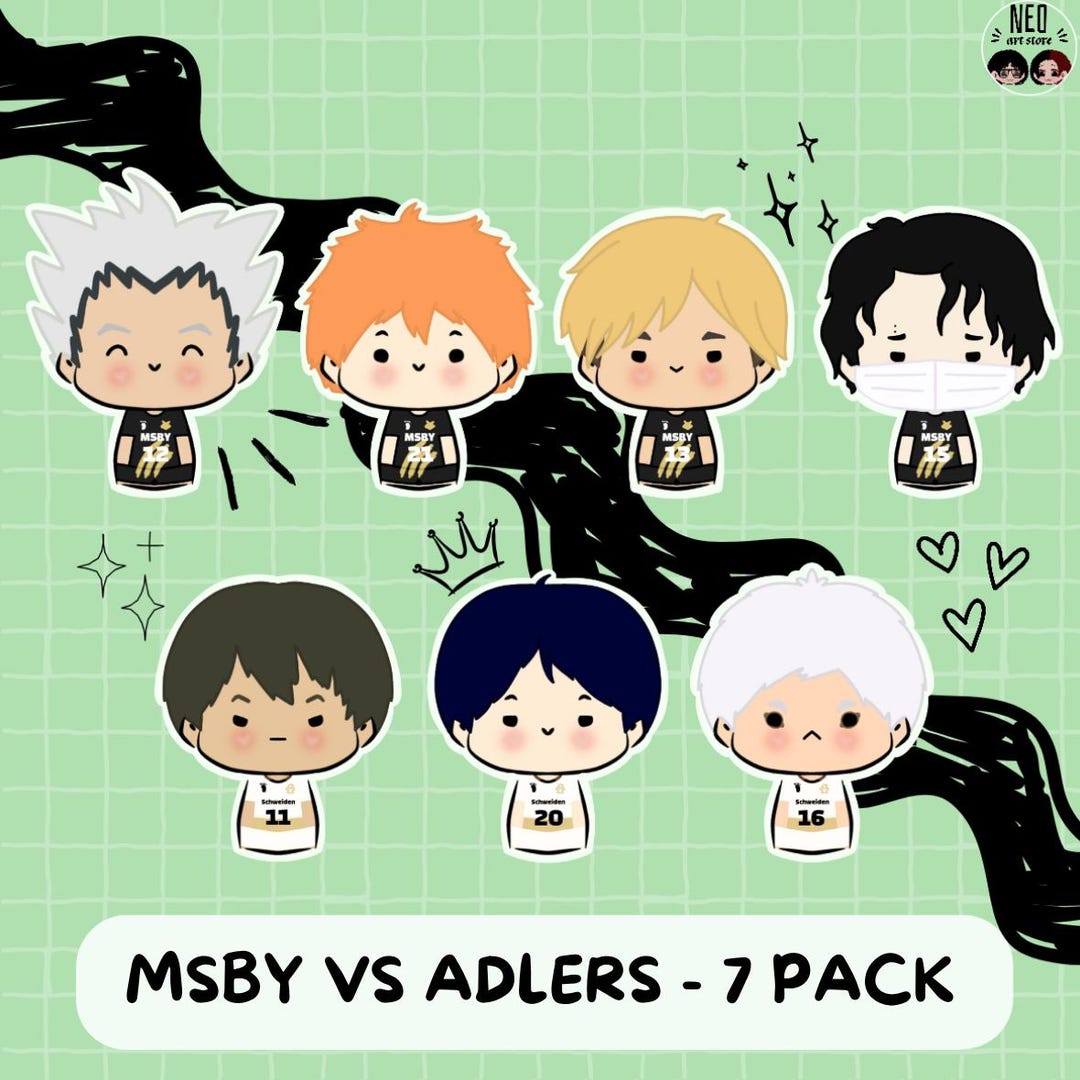 HA1KYUU MSBY Vs ADLERS Sticker Pack - Etsy