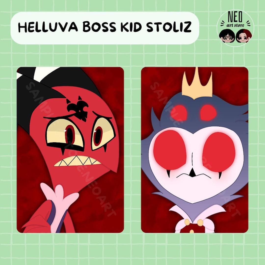 HELLUVA BOSS Blitzo and Stolas as Kids PHOTOCARDS - Etsy
