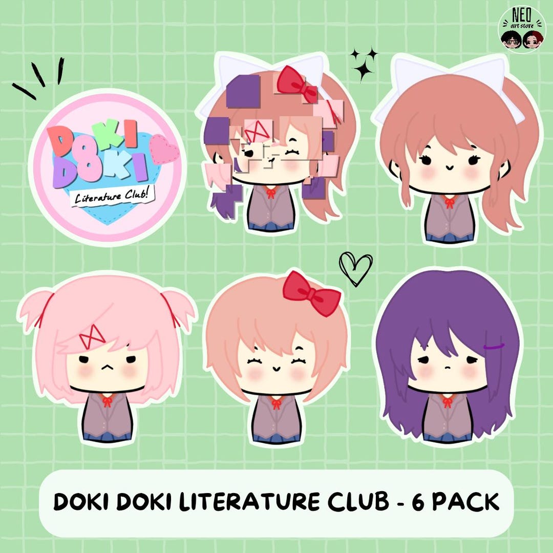 DOKI DOKI Literature Club Sticker Pack - Etsy.de