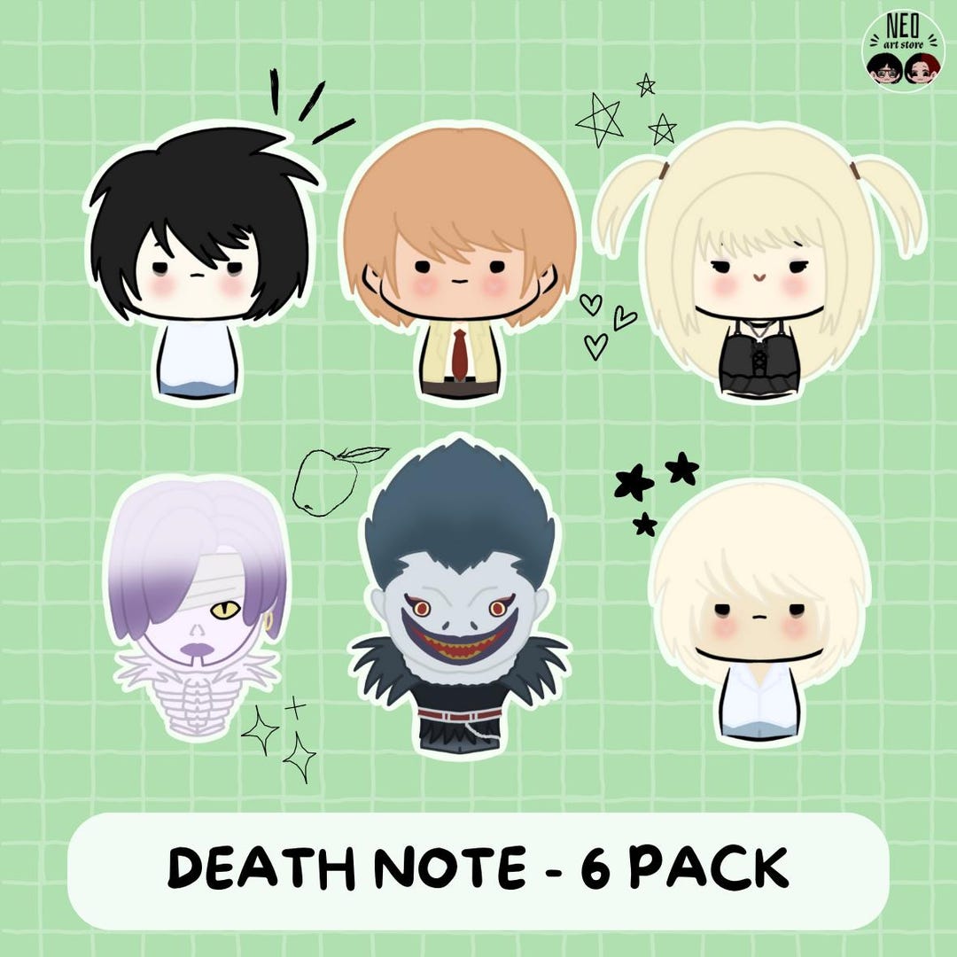 DEATH NOTE Sticker Pack - Etsy