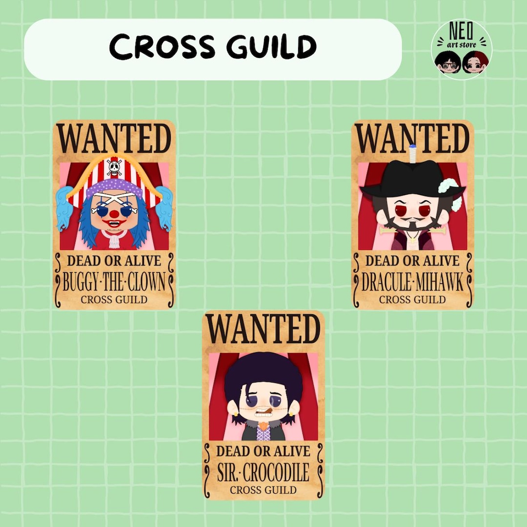 CROSS GUILD 0ne Piece Wanted Poster - Etsy