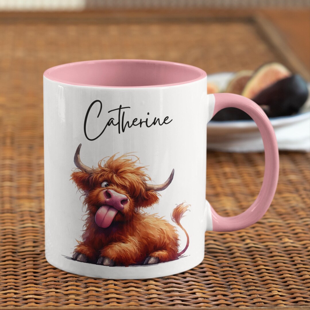 Highland Cow Mug | Funny Ceramic Cup (dishwasher & Microwave Safe) - Etsy