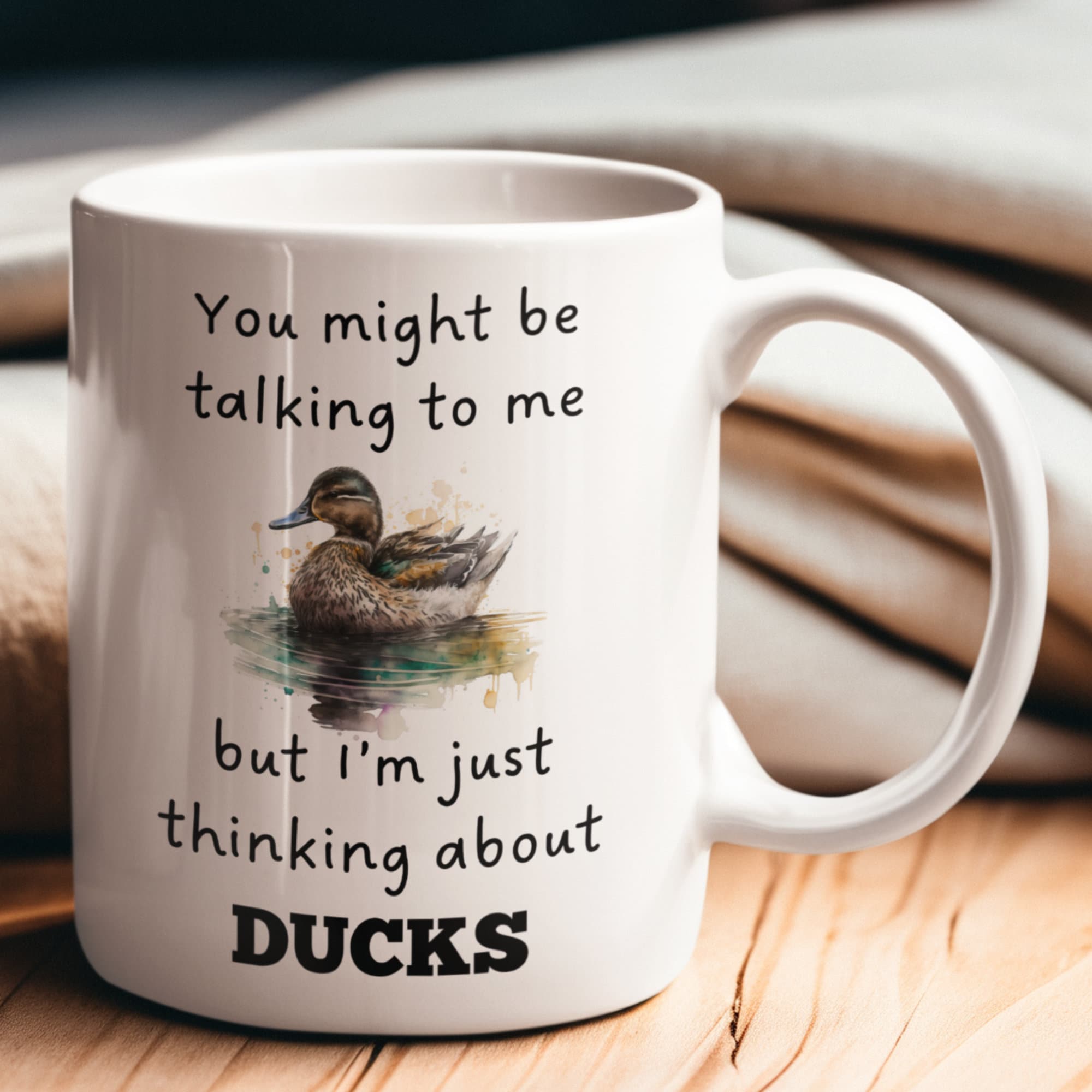Thinking About Ducks Mug, Ducks Gift, Duck Mug, Funny Duck Gifts, Ducks ...