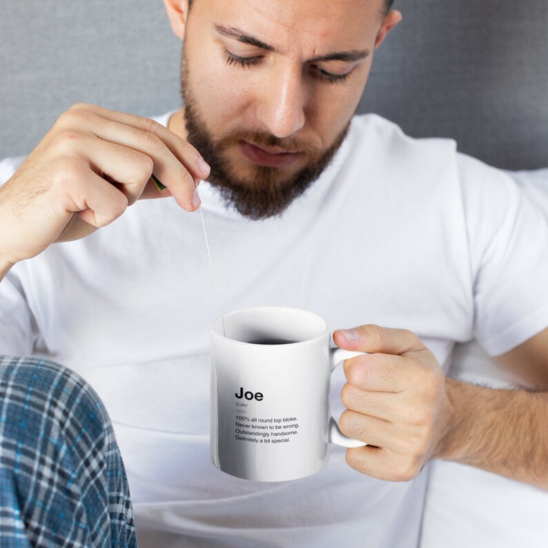 Joe Definition Ceramic Mug, Sarcastic Joe Mug, Funny Joe Gift ...