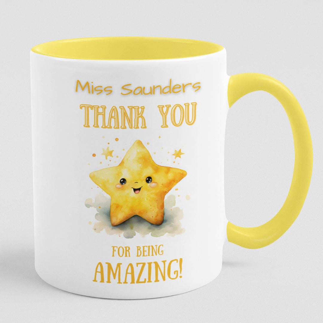 Personalised Thank You Mug, Teacher Gift, Personalised Mug, Childminder ...