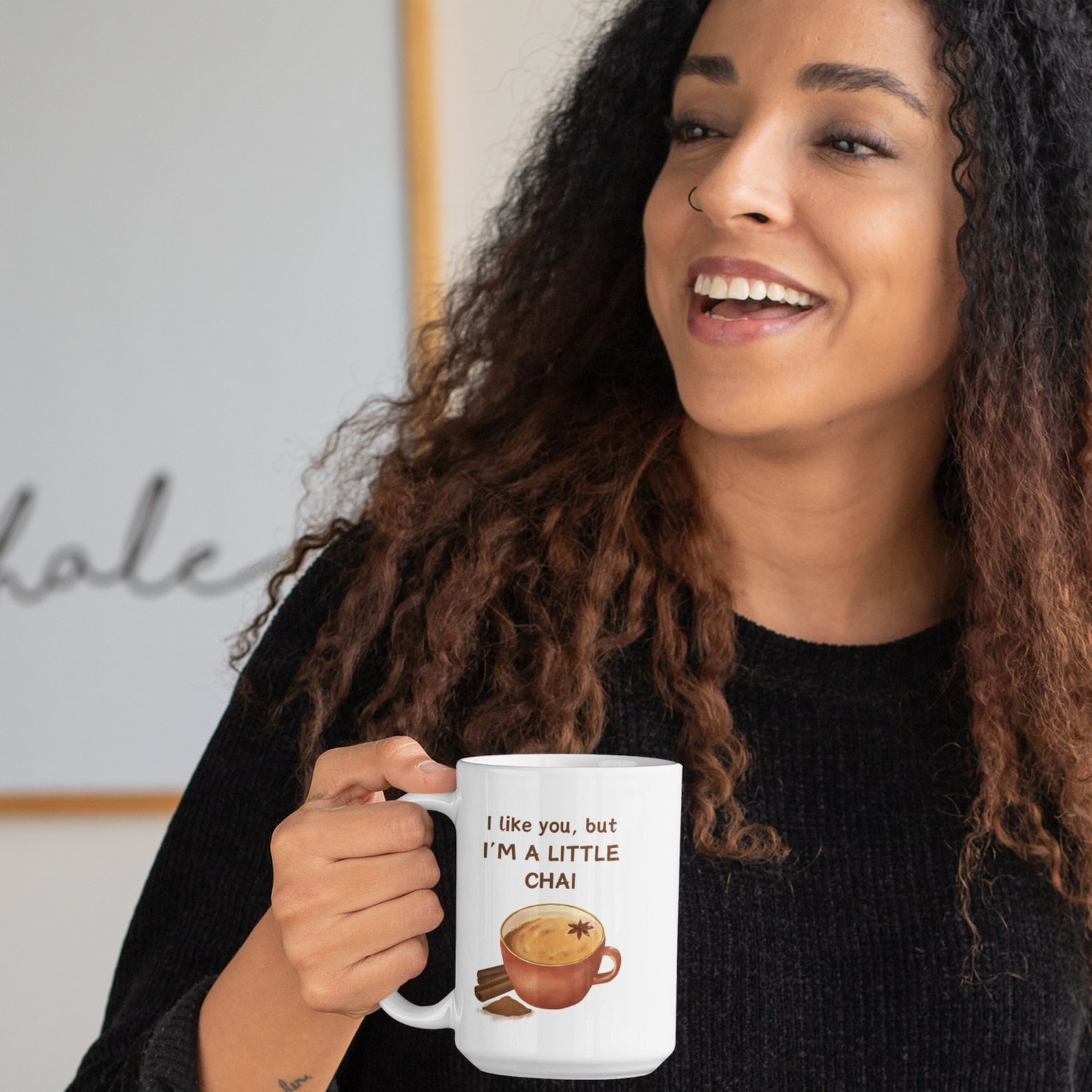 I Like You, but I'm A Little Chai Ceramic Mug 11oz, Chai Mug, Chai ...