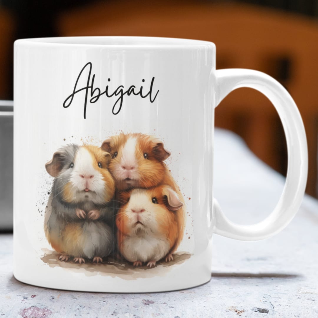 Personalised Cute Guinea Pigs Mug, Guinea Pig Gift, Personalised Mug ...