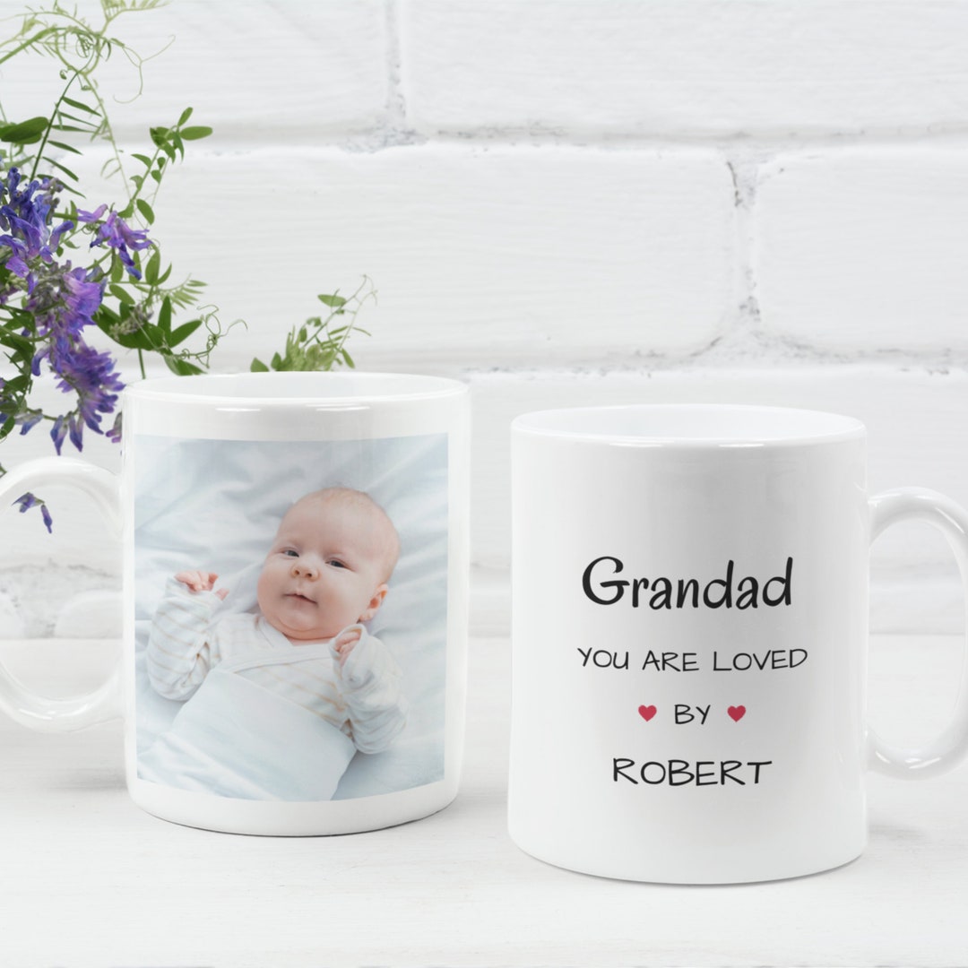 Grandad Photo Mug | Personalised With Names and Image - Ceramic - Etsy