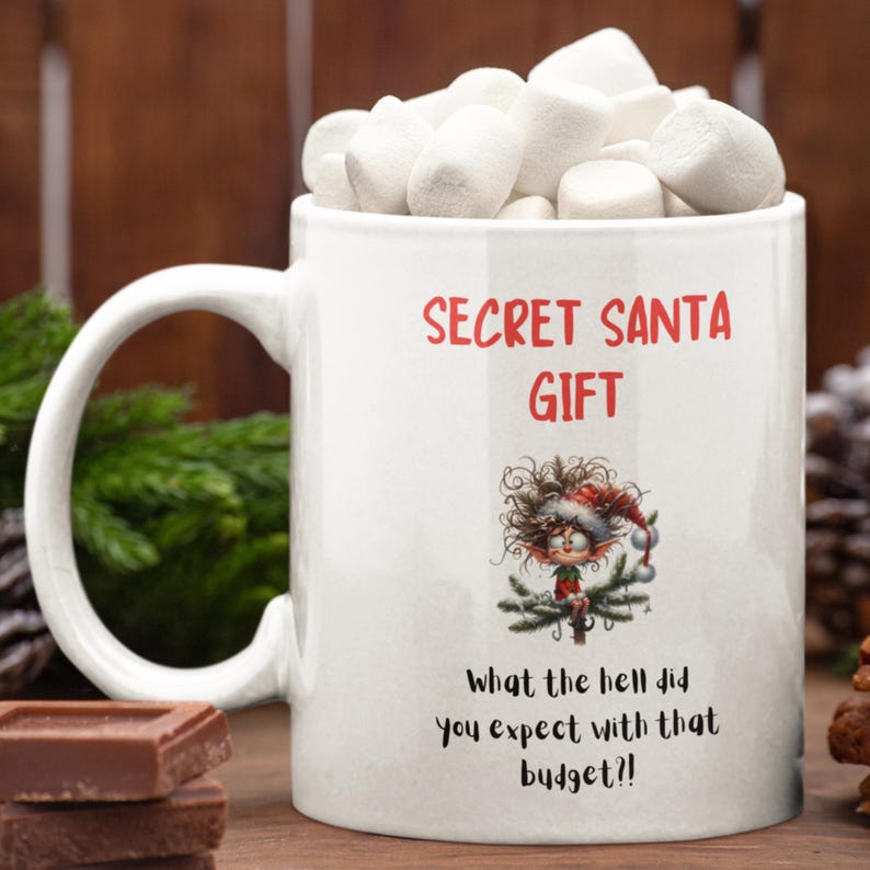 Secret Santa Mug, Funny Christmas Gift Idea, Work Mug, Office Gift for ...