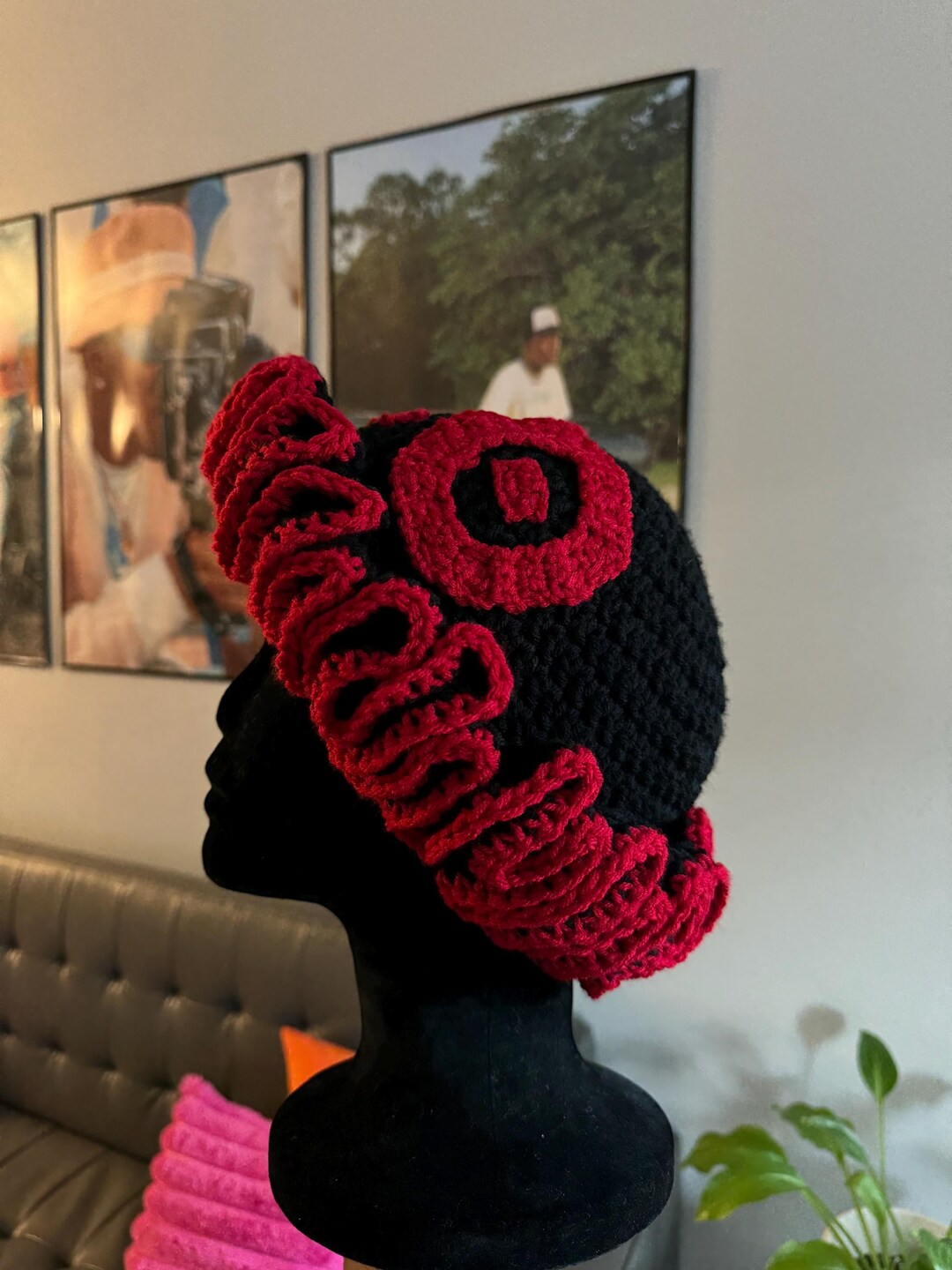 DST Crochet Ruffle Hat - Etsy