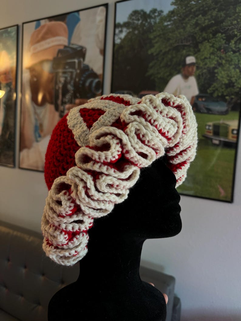 DST Crochet Ruffle Hat - Etsy