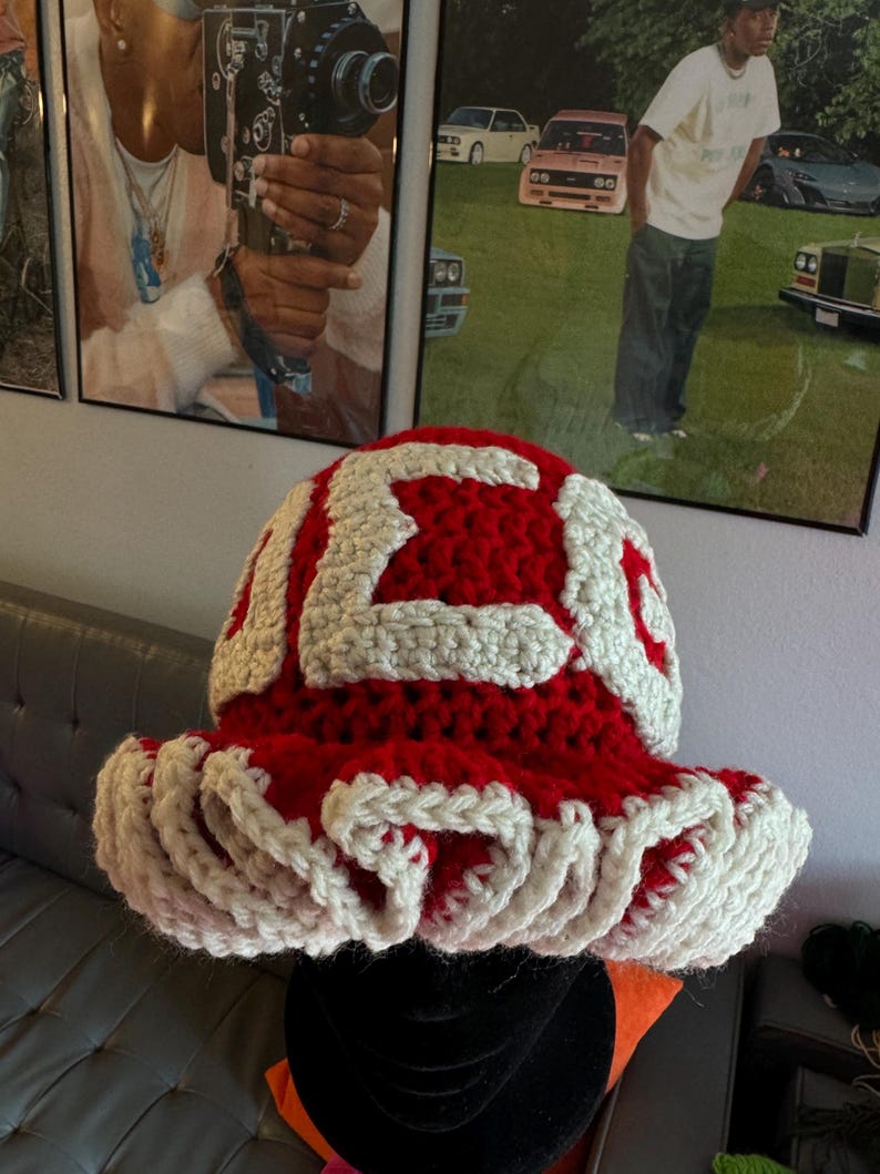 DST Crochet Ruffle Hat - Etsy