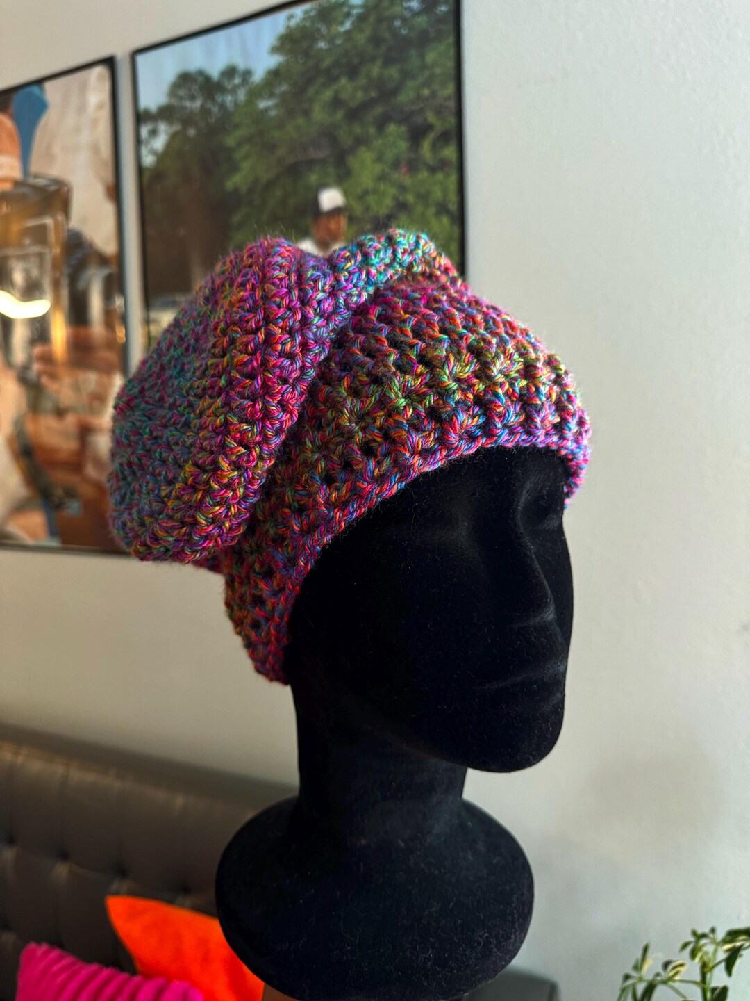Multi Colored Slouchy/ Flip Over Beanie - Etsy