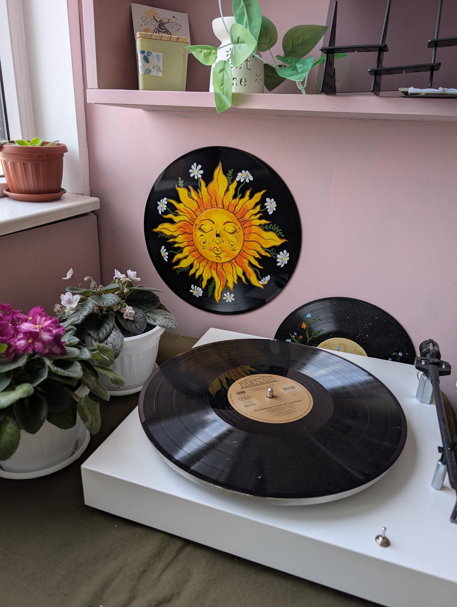Sun Printed on Vinyl Record - Positive and Warm Wall Decor - Etsy
