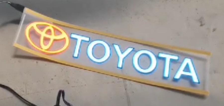 Toyota LED Car DECAL - Etsy