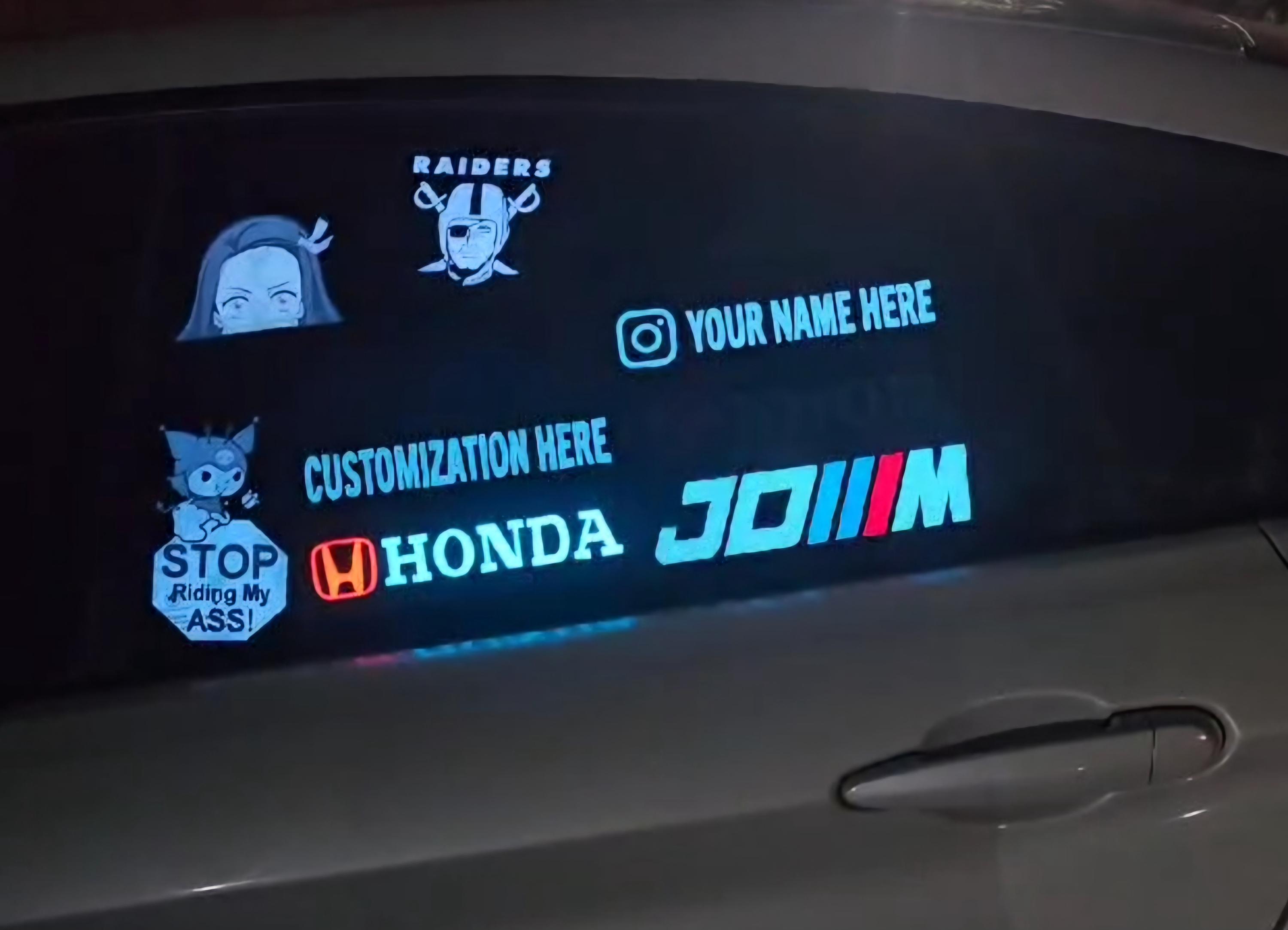 Kuromi Sanrio LED Car DECAL - Etsy