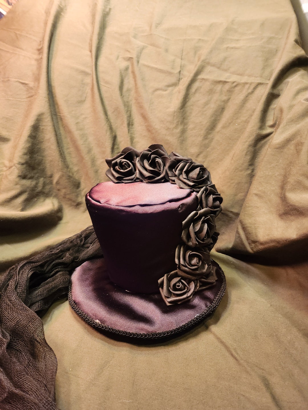 Goth Top Hat With Veil - Etsy