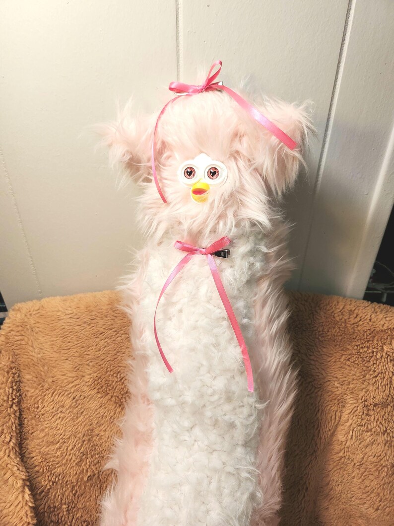 Long Furby Pink and White - Etsy