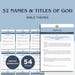 52 Names and Titles of God Bible Study Guide | Printable PDF | Meaning ...