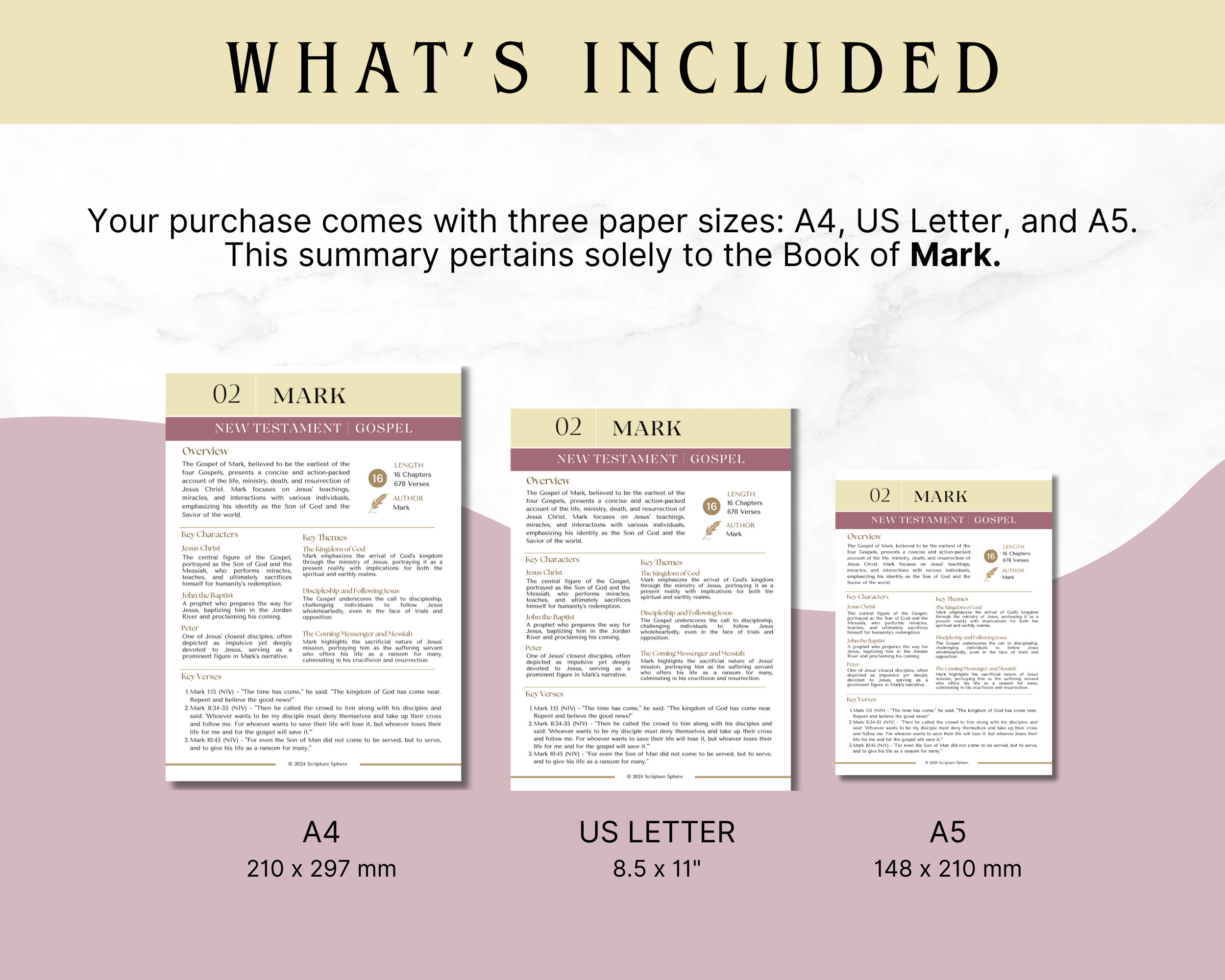 Mark Bible Study Printable Cheat Sheet | New Testament Summary ...