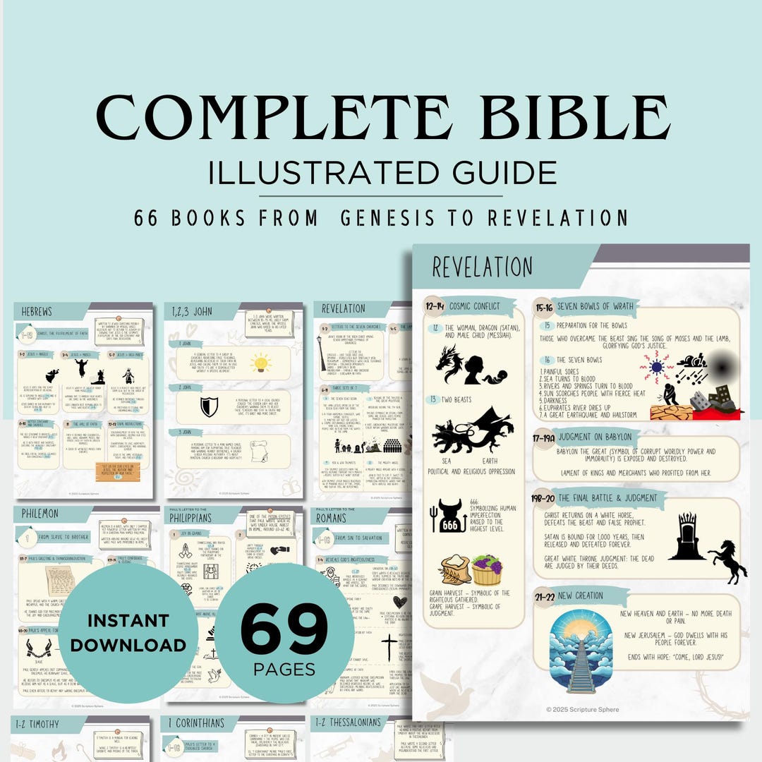 Guide d'étude de la Bible pour débutants PDF | Résumé biblique illustré ...
