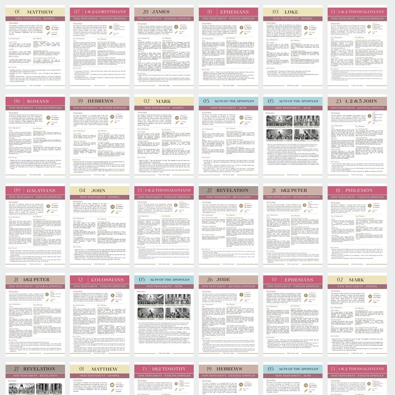New Testament Bible Study Guide PDF | 27 Books Bible Summary Printable ...