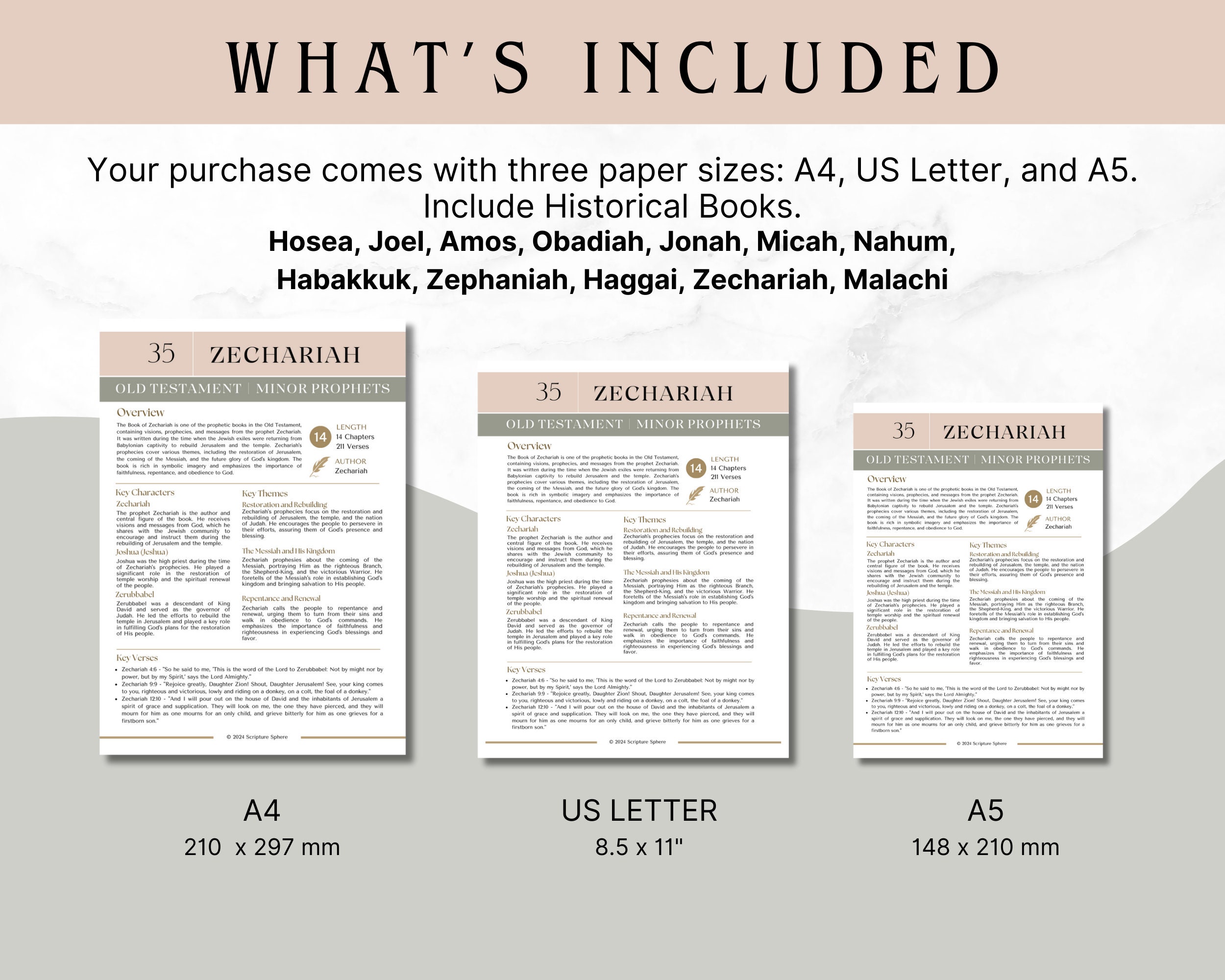 Minor Prophets Bible Study Bundle Printable Cheat Sheet | Old Testament ...