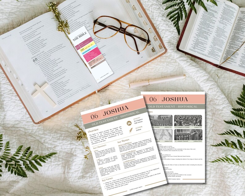 Joshua Bible Study Cheat Sheet: Old Testament Summary (digital Download ...