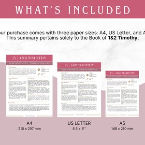 Timothy Bible Study Printable Cheat Sheet Bible Summary Christian ...