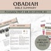 Obadiah Bible Study Guide: Summary, Notes, and Journal (digital ...