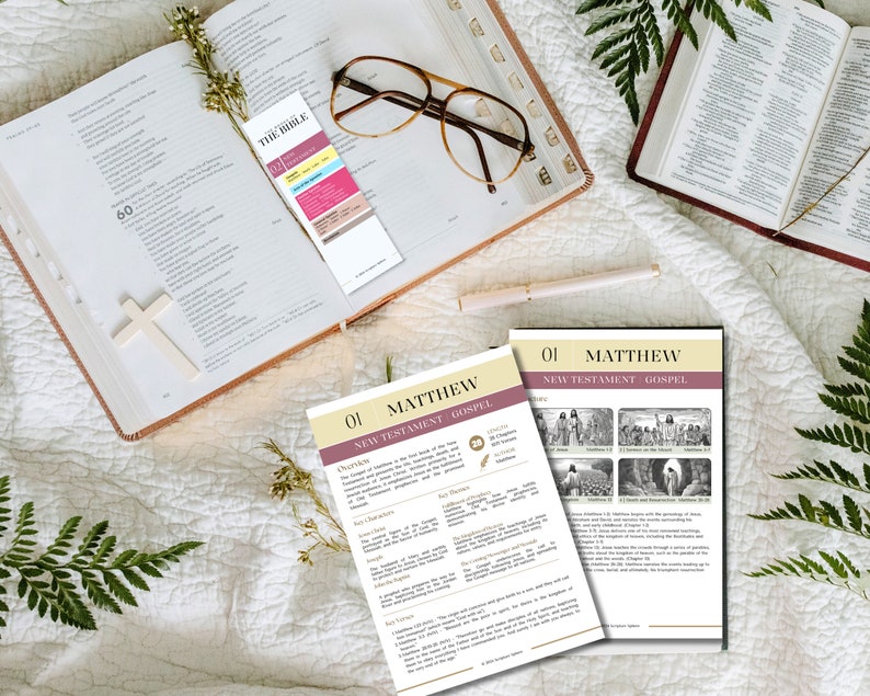 Gospels Bible Study Bundle Printable Cheat Sheet New Testament Summary ...