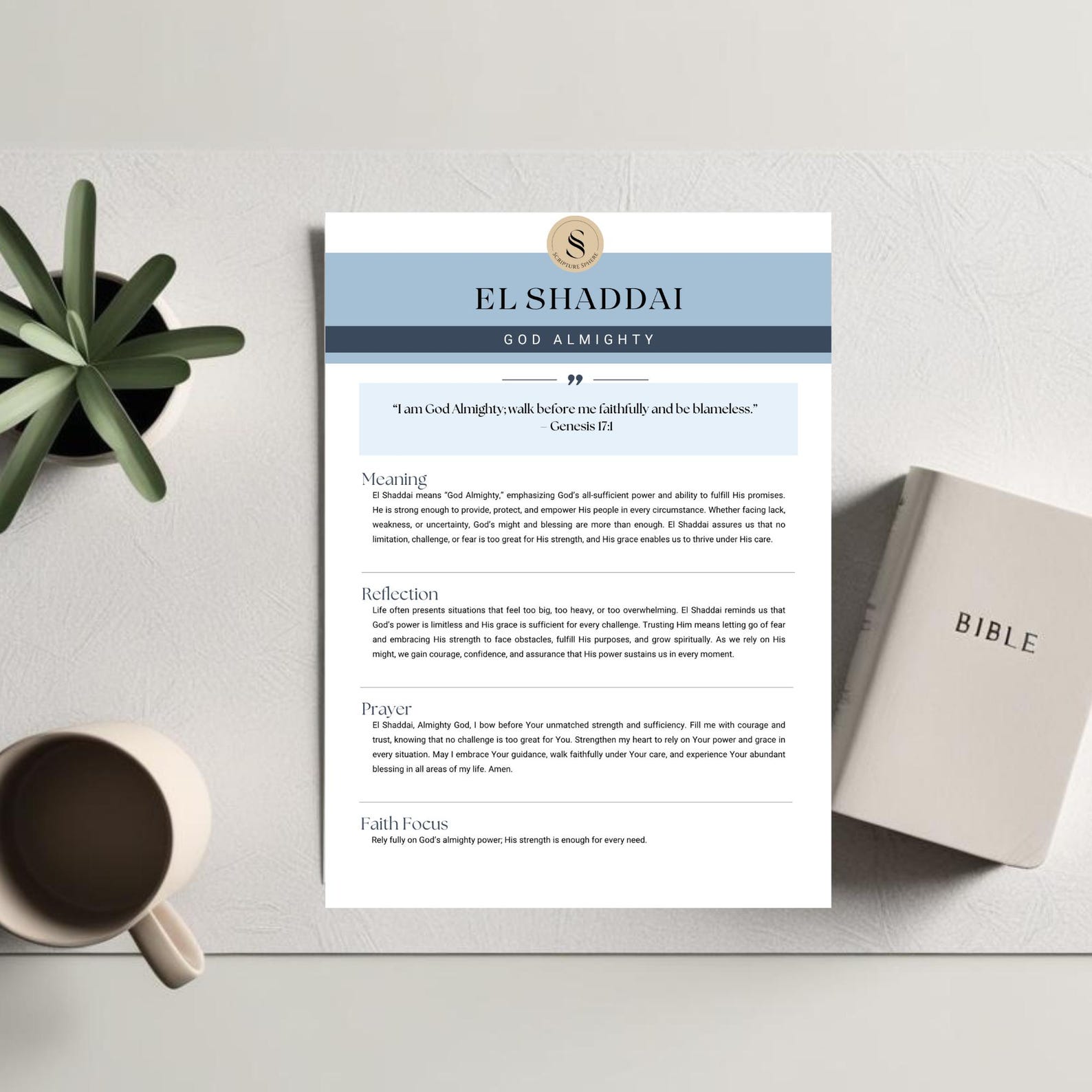 52 Names and Titles of God Bible Study Guide | Printable PDF | Meaning ...