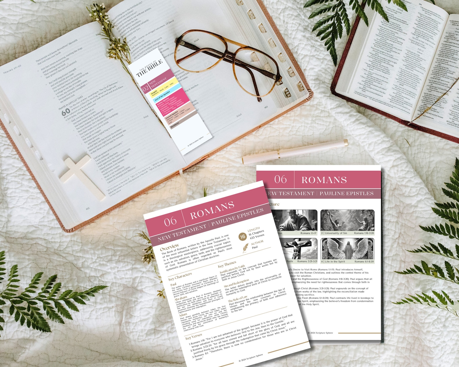 Romans Bible Study Cheat Sheet: Christian Summary & Bookmark (digital ...