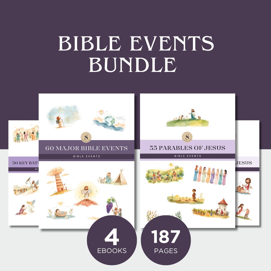 Bible Events Mega Bundle | Bible Events + Battles + Parables + Miracles ...