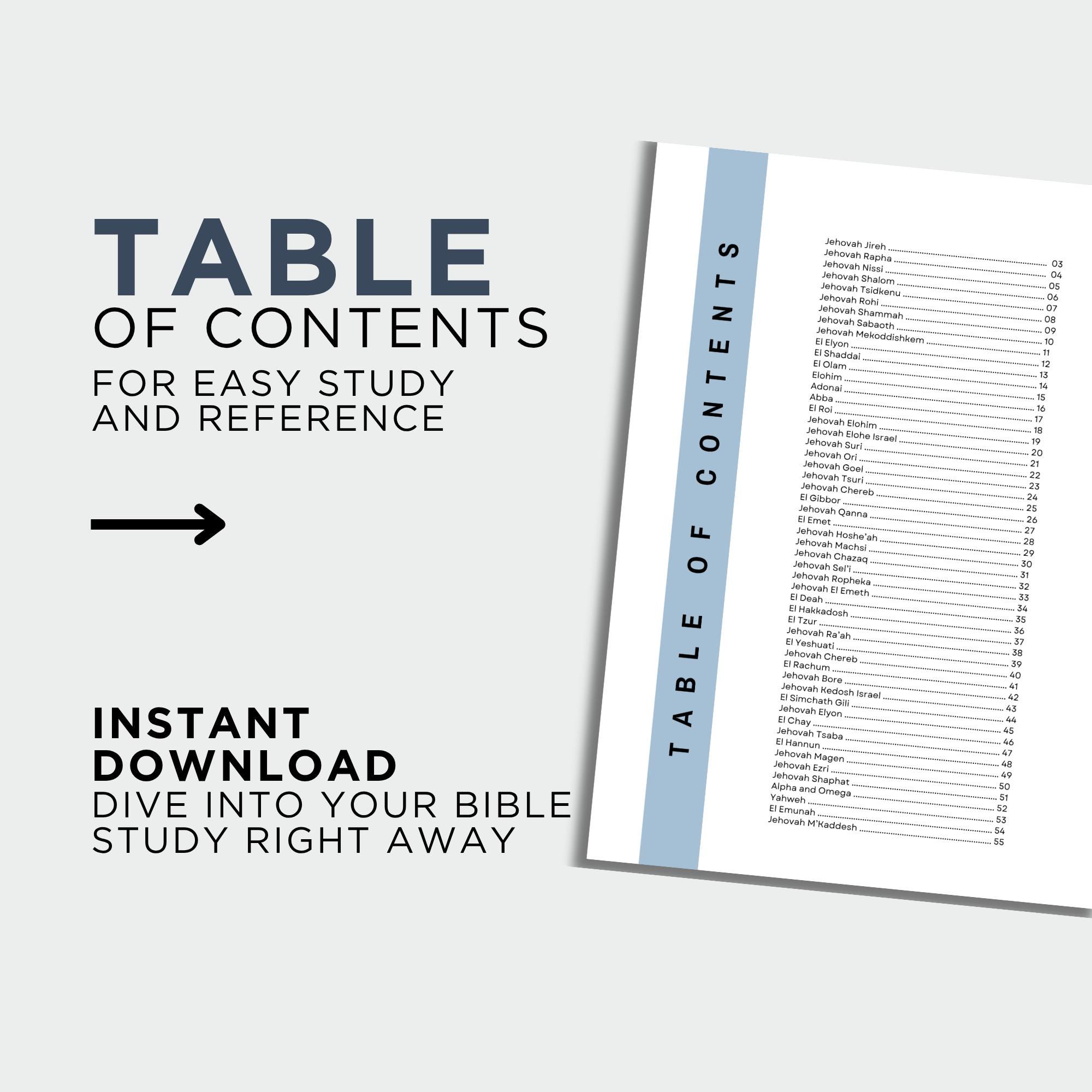 52 Names and Titles of God Bible Study Guide | Printable PDF | Meaning ...