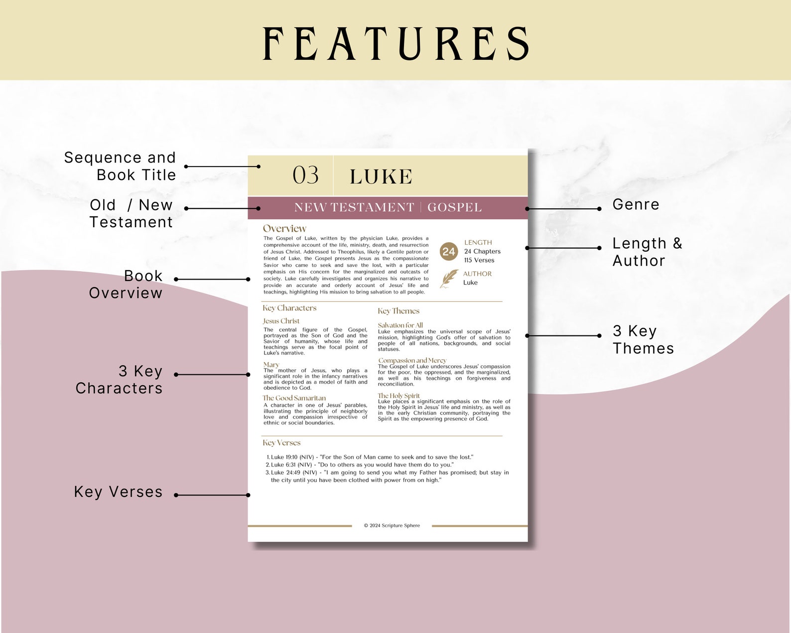 Luke Bible Study Printable Cheat Sheet | New Testament Summary ...