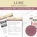 Luke Bible Study Printable Cheat Sheet New Testament Summary Christian ...
