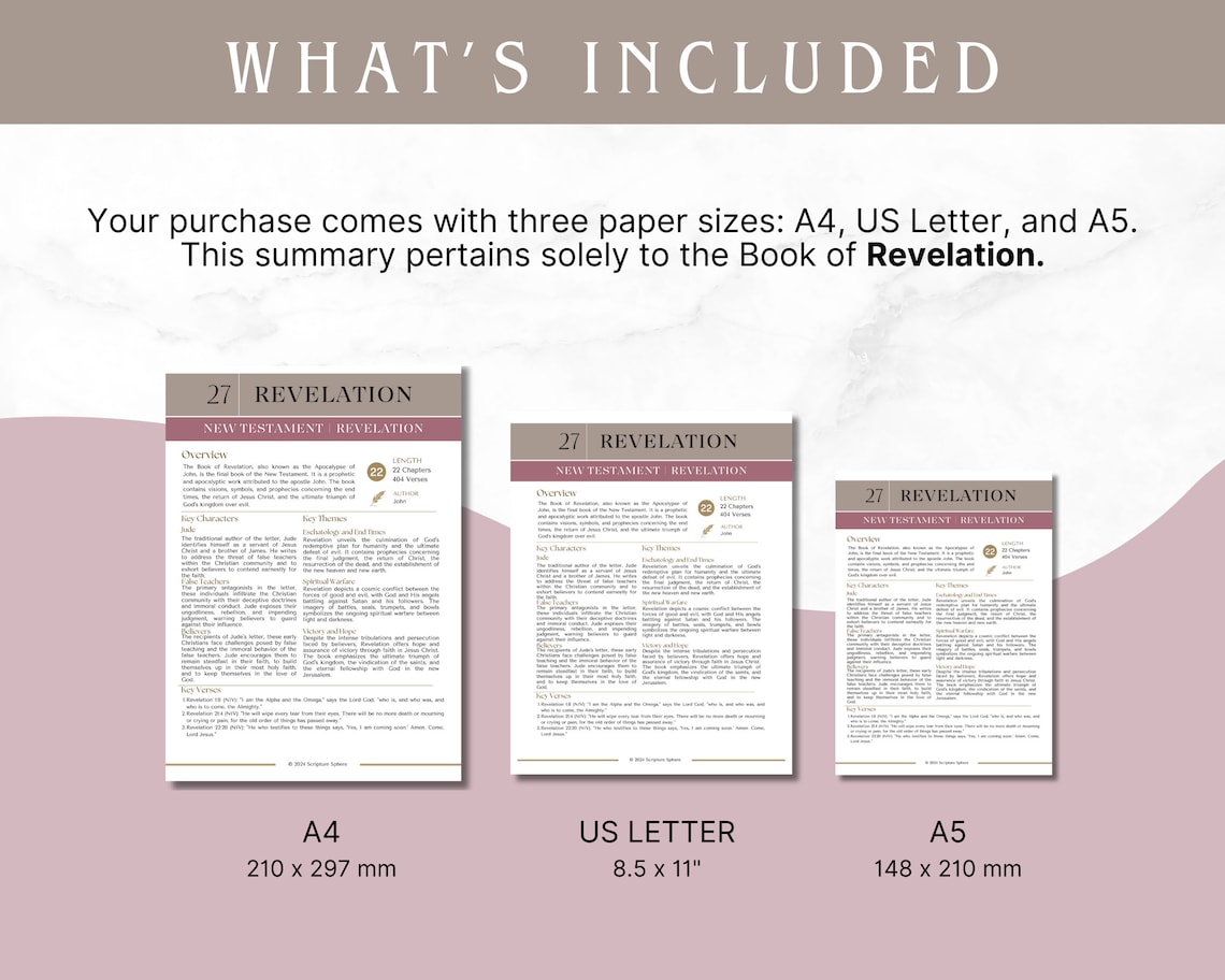Book of Revelation Bible Study Guide | Printable Cheat Sheet & Bookmark ...