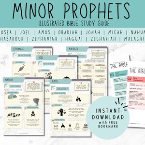 Illustrated Minor Prophets Books Bible Study Cheat Sheet | Bible Made ...