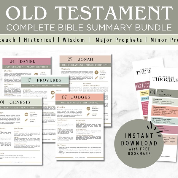 Old Testament Printable Study Guide Bible Reading Tracker Download ...