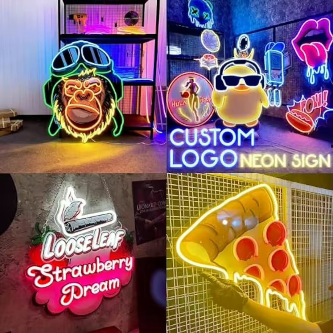 Custom Business Logo Led Neon Sign, Custom Neon Light Signs, Neon Signs ...