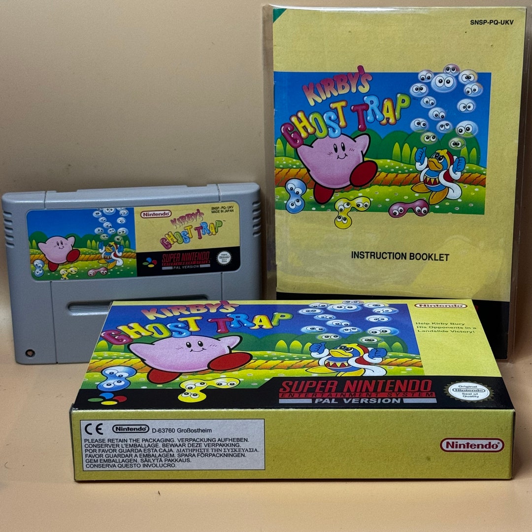 Kirby’s Ghost Trap (SNES, PAL) Complete. Original Game and Manual ...