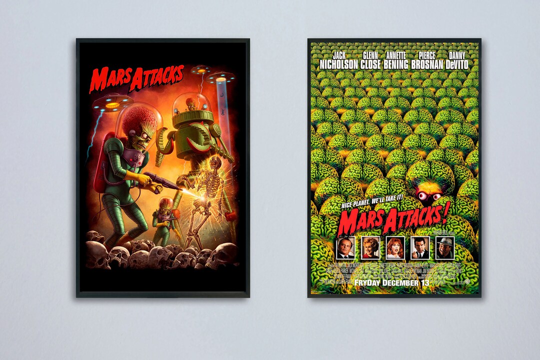 Mars Attacks Movie Poster, High Quality Canvas Poster, Holiday Gifts - Etsy