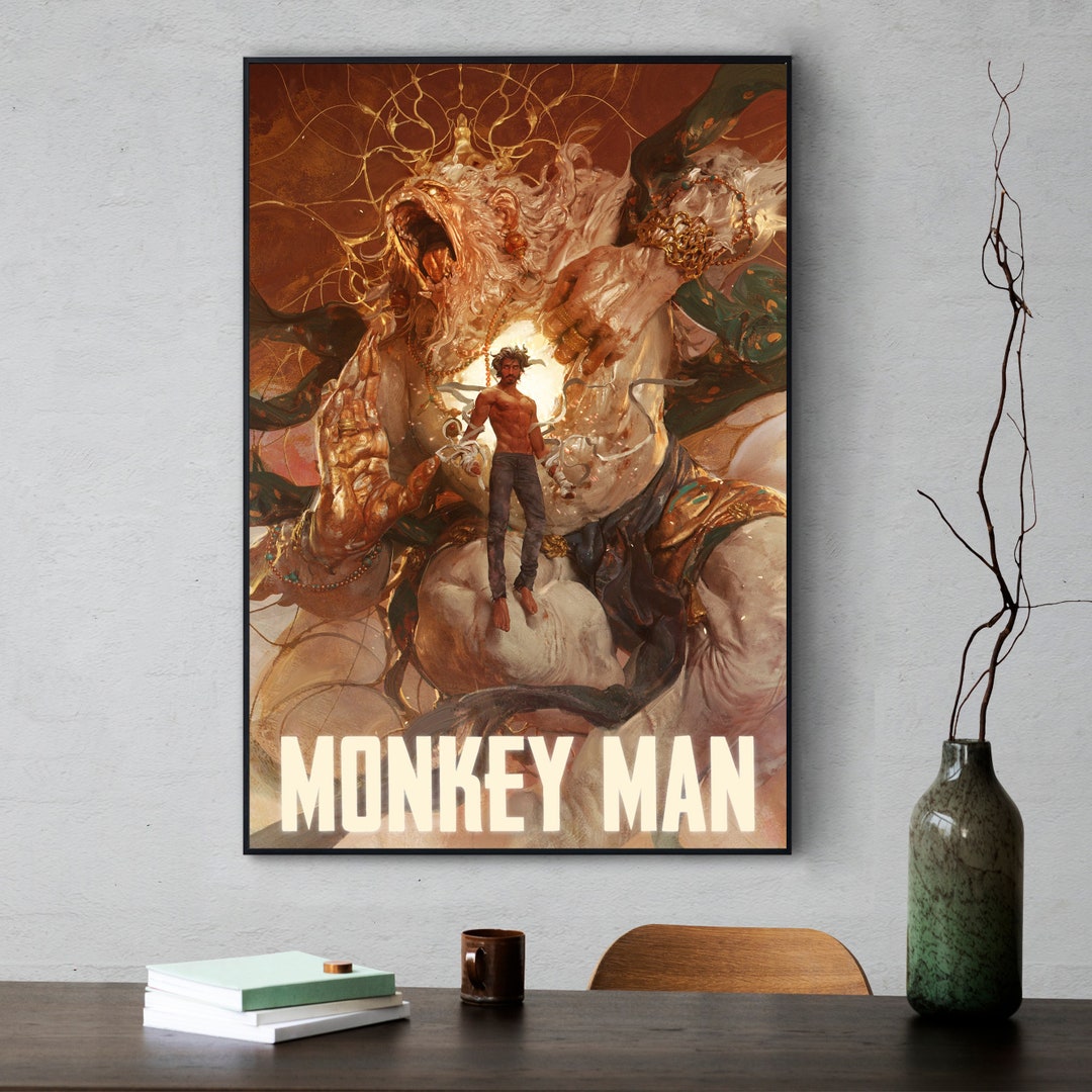 Monkey Man Movie Poster, High Quality Canvas Poster, Holiday Gifts - Etsy