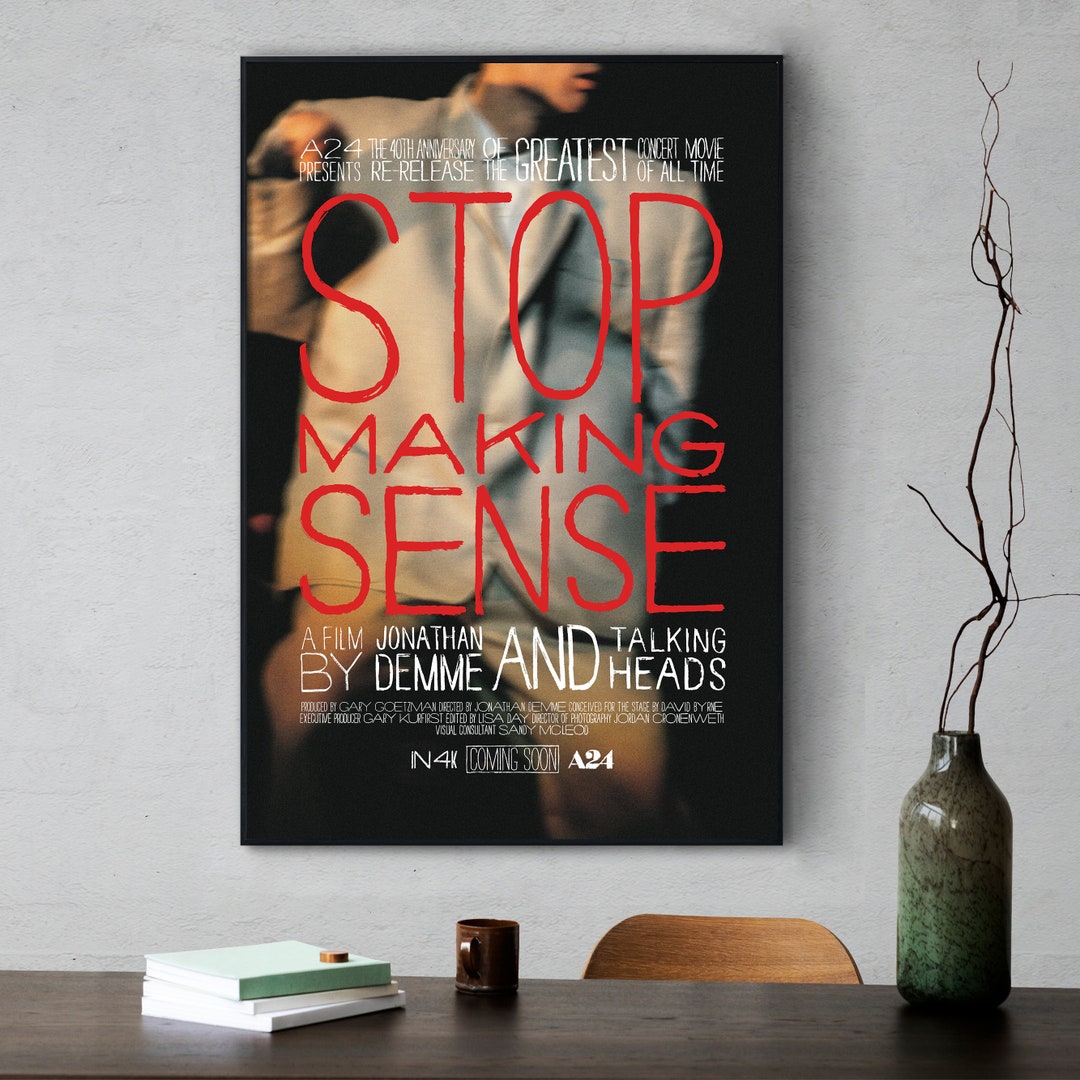 Stop Making Sense Movie Poster, High Quality Canvas Poster, Holiday ...