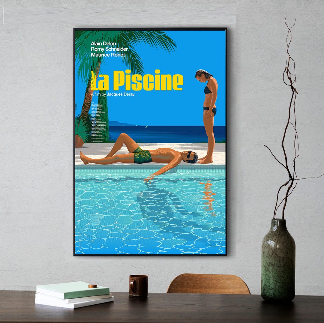 The Swimming Pool Movie Poster, High Quality Canvas Poster, Holiday ...